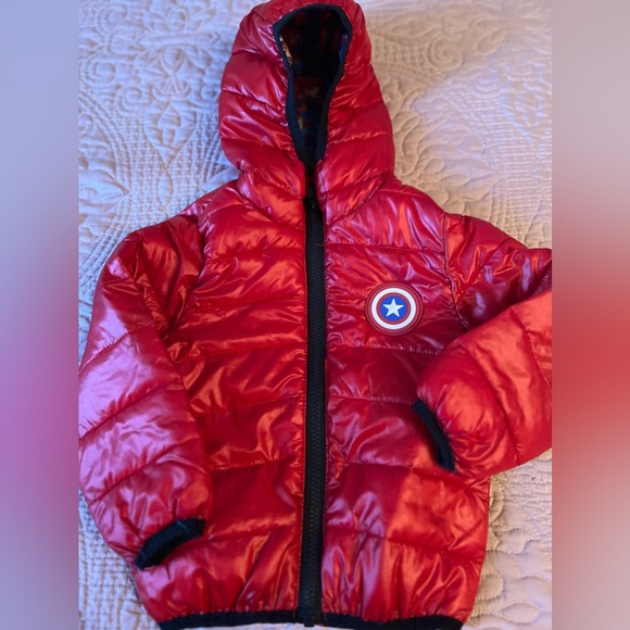 Marvel | Jackets & Coats | Marvel Windbreaker Puffer Size 8m | Poshmark